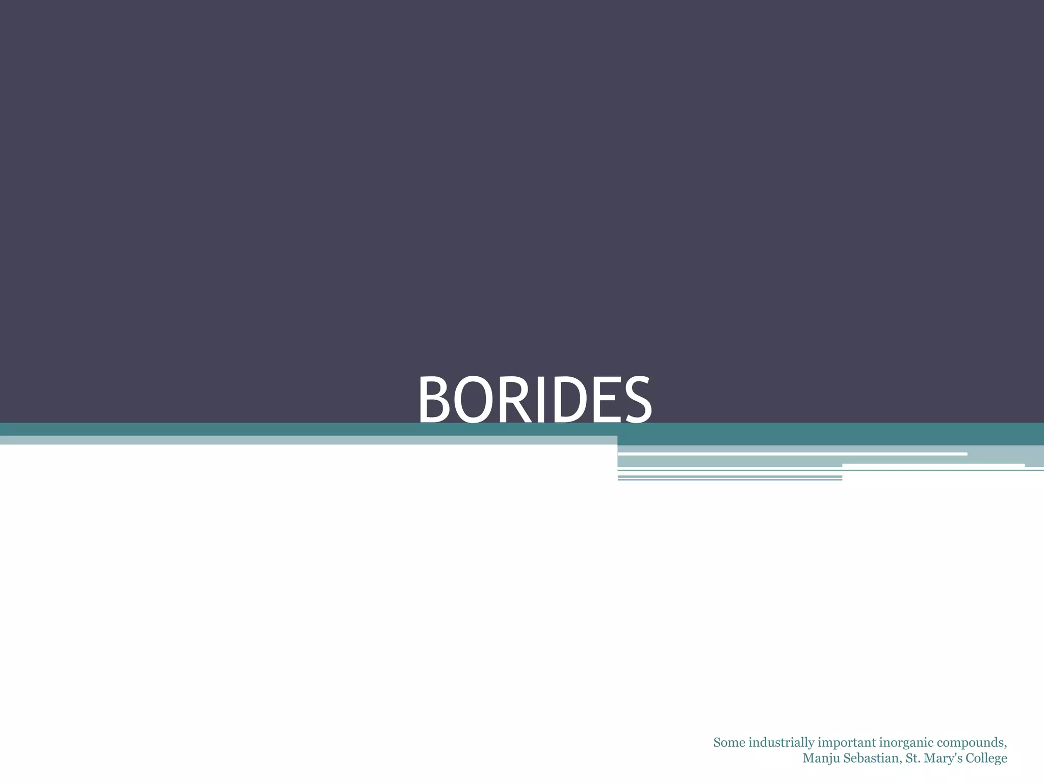 Some industrially important inorganic materials | PPTX