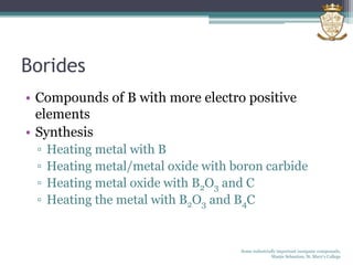 Some industrially important inorganic materials | PPTX