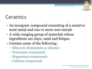 Some industrially important inorganic materials | PPTX