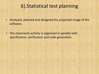 Cleanroom Software Engineering By NADEEM AHMED FROM DEPALPUR | PPTX