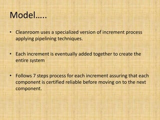 Cleanroom Software Engineering By NADEEM AHMED FROM DEPALPUR | PPTX
