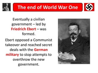 Hitler and Nazi Germany - the end of world war one | PPTX