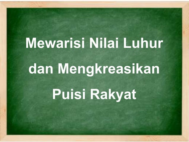 puisi rakyat | PPTX