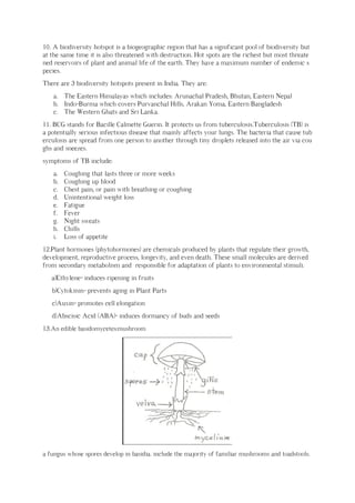 BIOLOGY SCIENCE HIGHER SECONDARY QUESTION AND ANSWERS SCIENCE | PDF