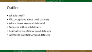 Analysis of small datasets | PDF