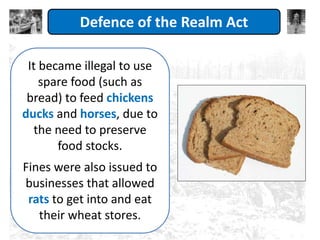 Era of the Great War - Defence of the Realm Act (DORA) | PPTX