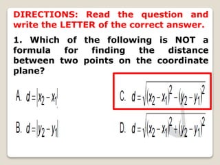 DISTANCE FORMULA (GRADE 10 MATH) | PPTX