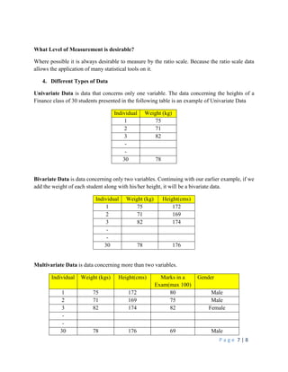 What is data, types of measurement | PDF