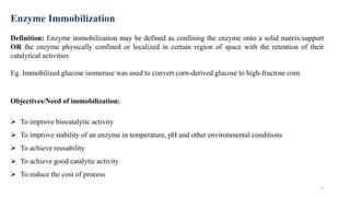 Enzyme immobilization | PPTX