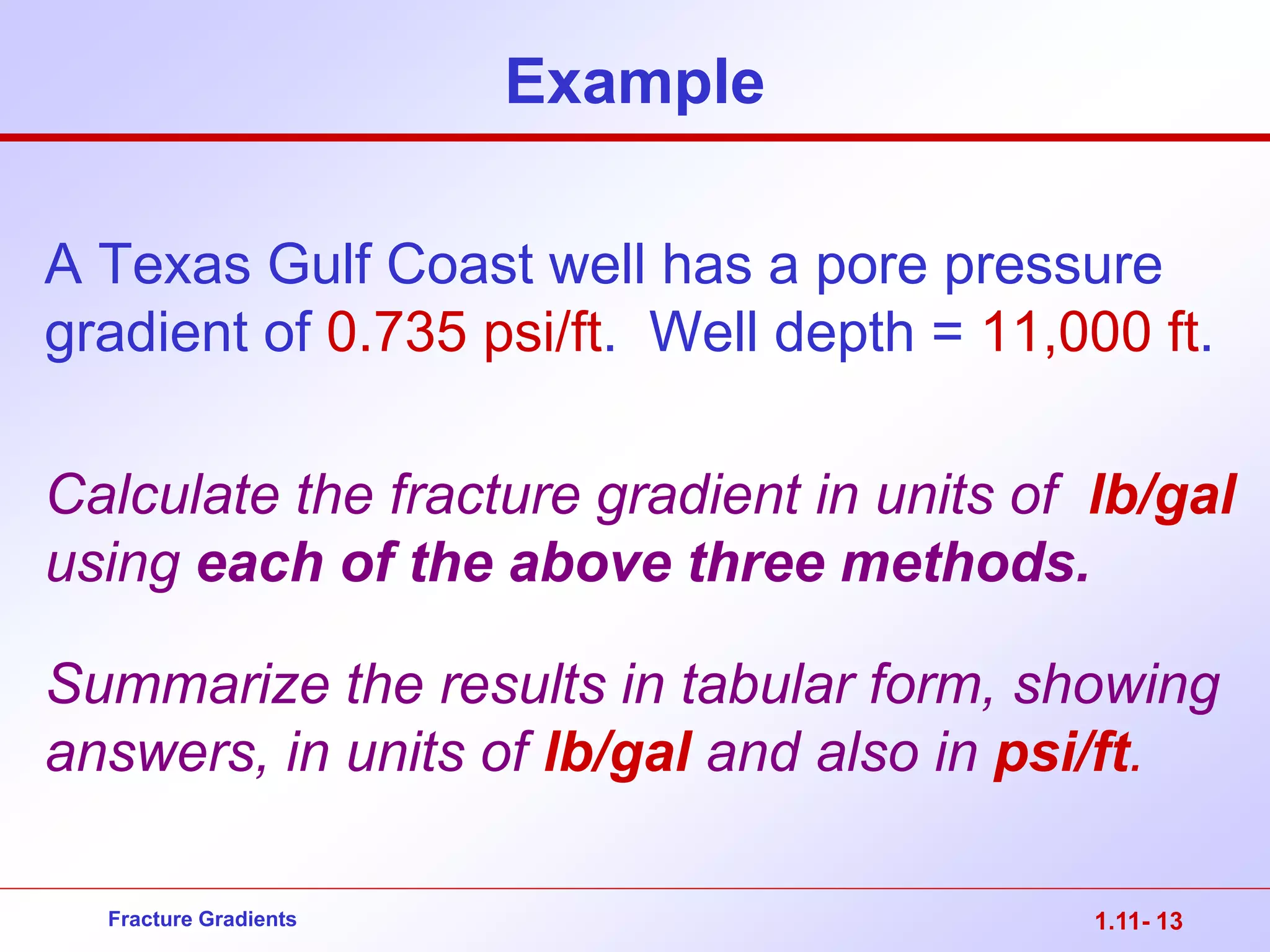 1.11 fracture gradients | PPT