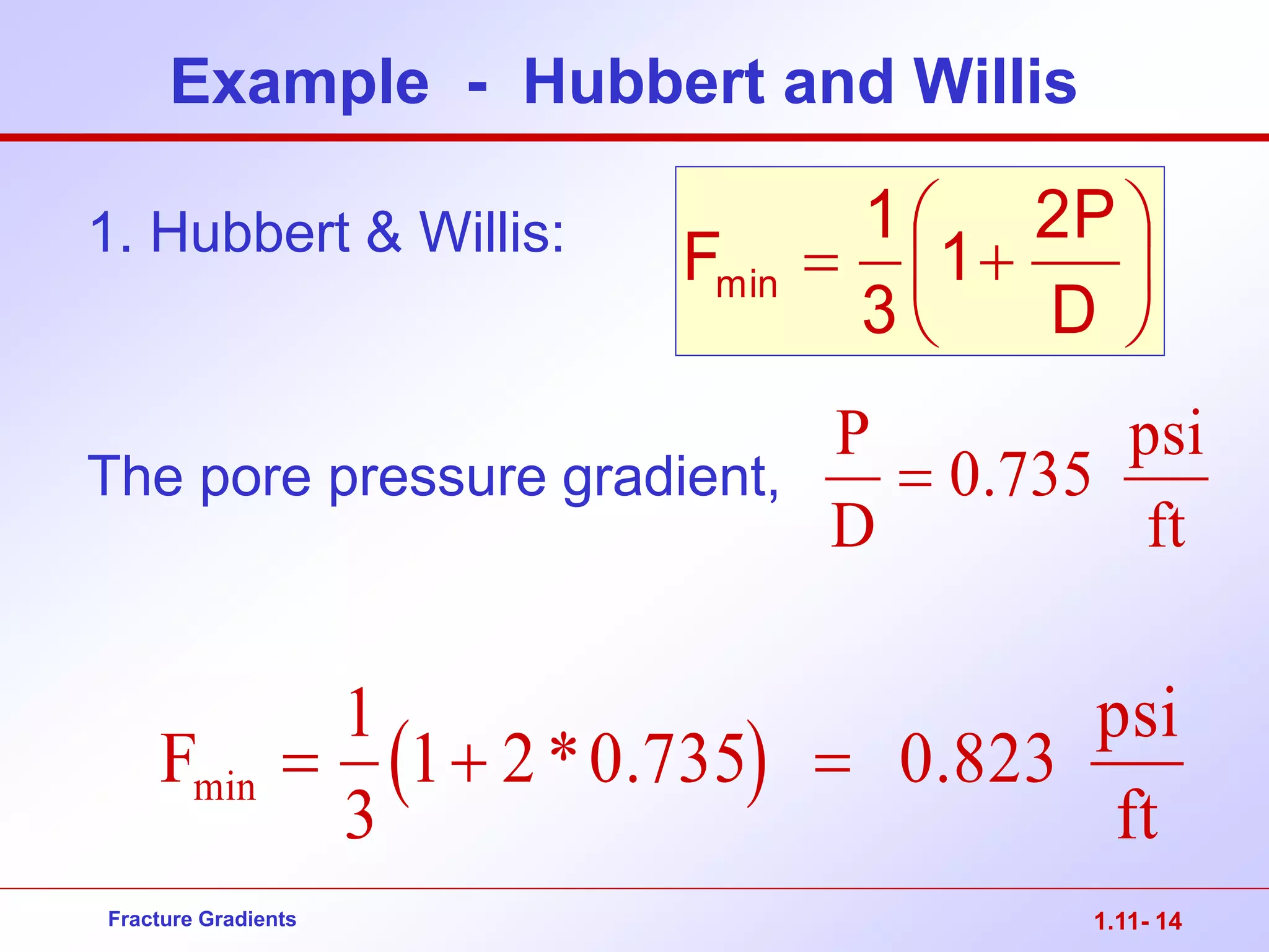 1.11 fracture gradients | PPT