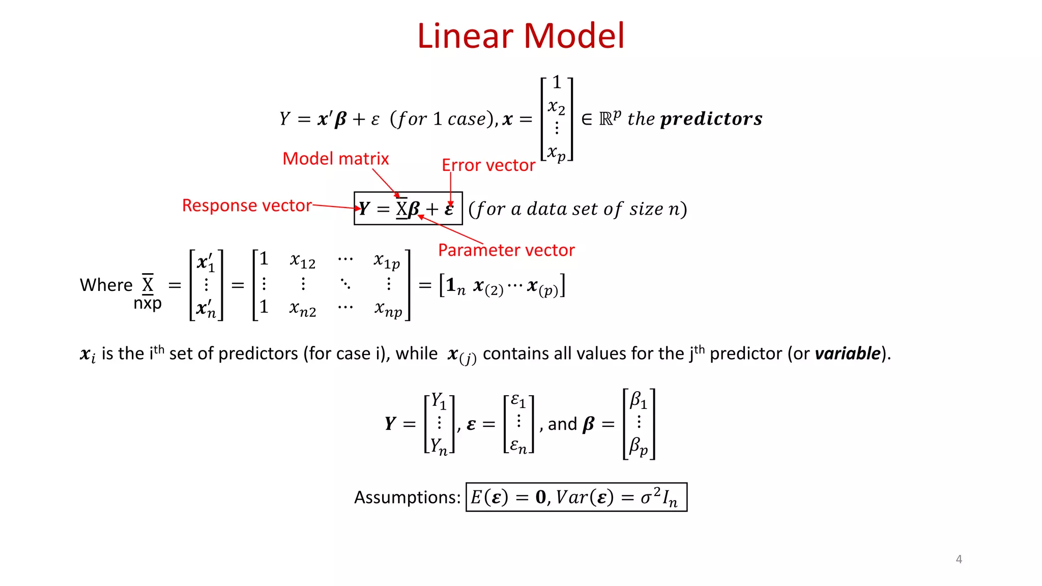 1. linear model, inference, prediction | PPT