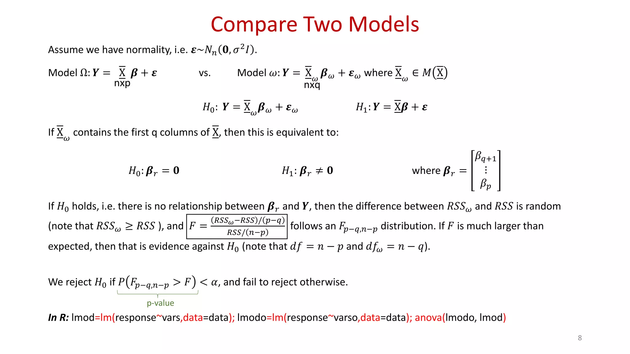 1. linear model, inference, prediction | PPT