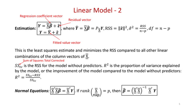 1. linear model, inference, prediction | PPT