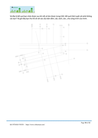 Import mat bang luoi tu cad sang etabs bai 1 | PDF