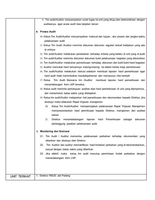 1. spo pelaksanaan kegiatan spi | DOC