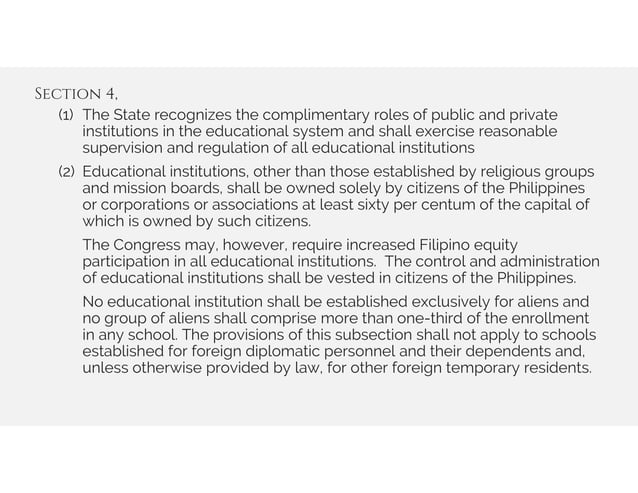 1987 Philippine Constitution Article XIV Education, Science ...