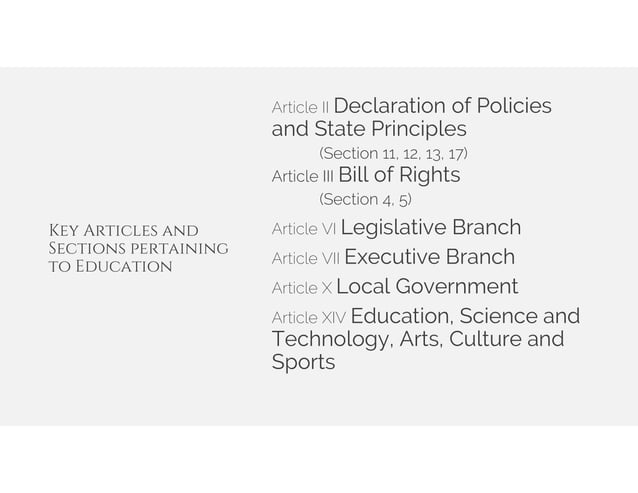 1987 Philippine Constitution Article XIV Education, Science ...