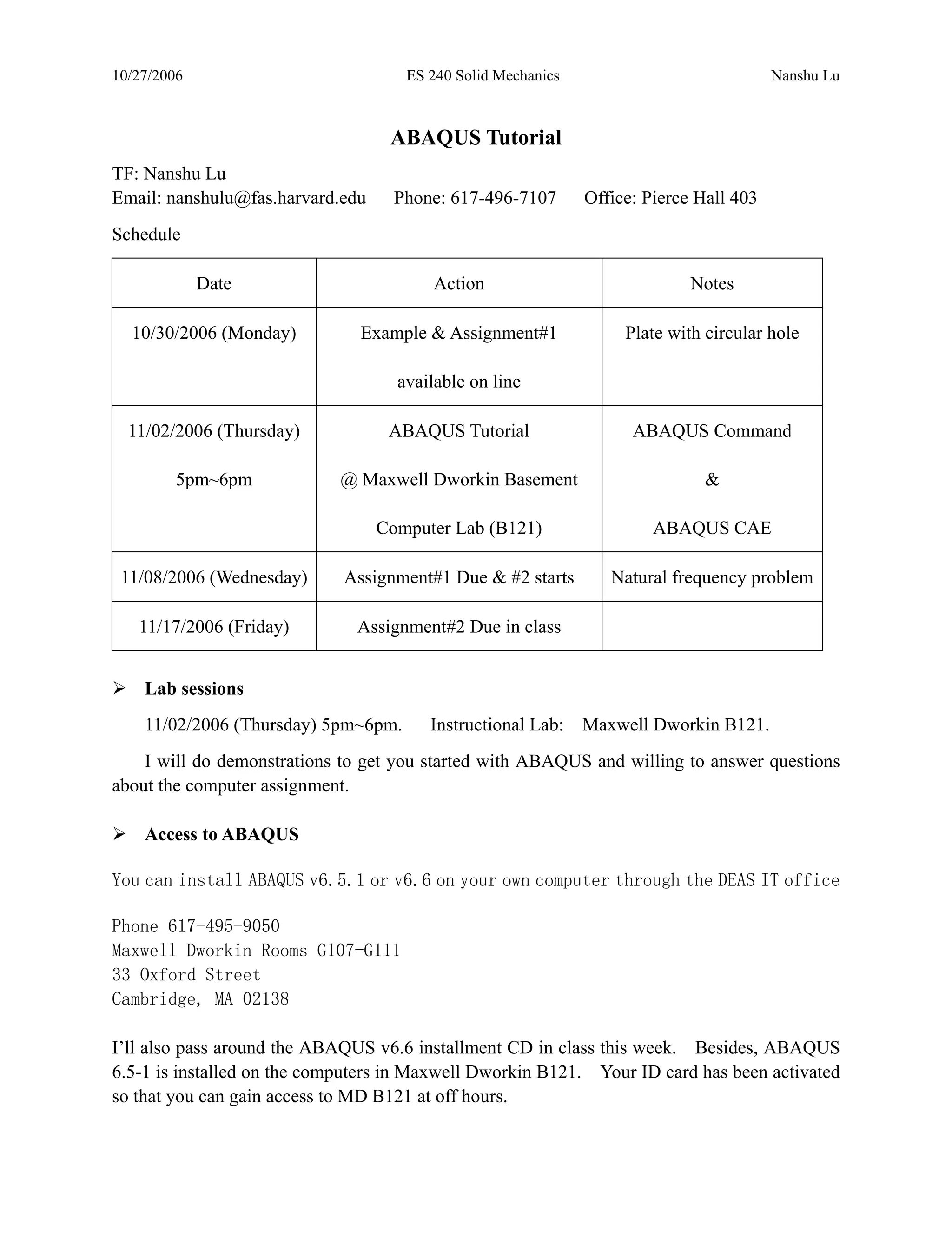 1 1 abaqus tutorial | PDF