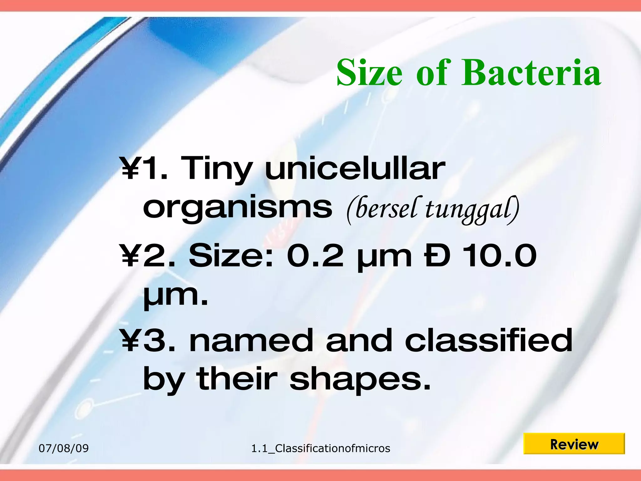 1.1 Classsification Of Microorganisms | PPT