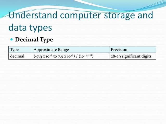 1.1 core programming [understand computer storage and data types] | PPT