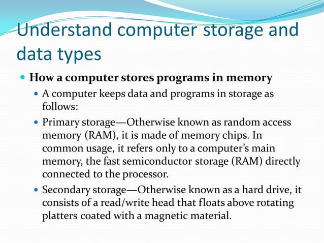 1.1 core programming [understand computer storage and data types] | PPT