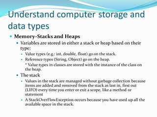 1.1 core programming [understand computer storage and data types] | PPTX