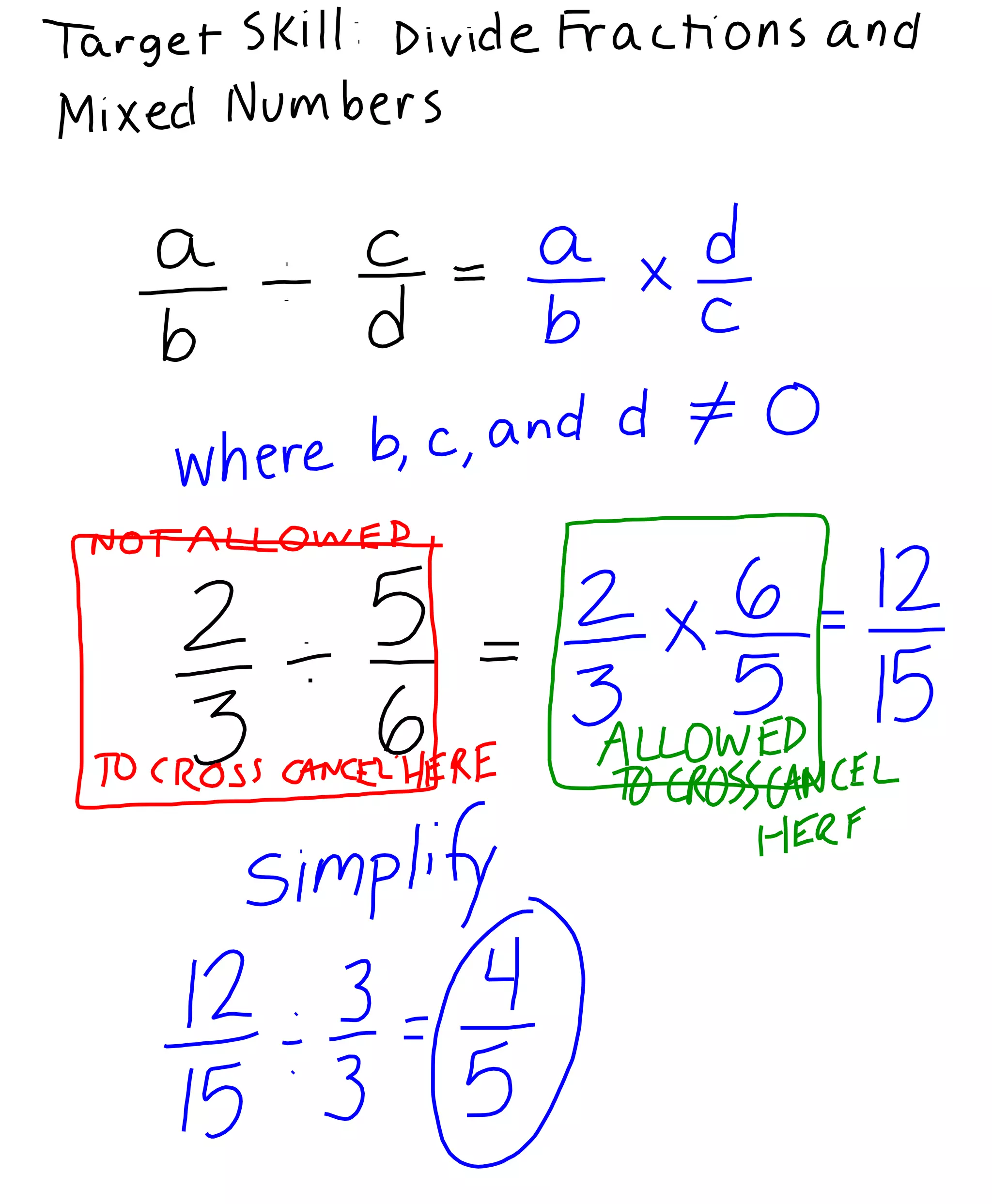 1 1 d divide fractions and mixed numbers | PDF
