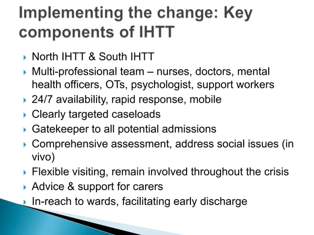 1.1 edinburgh's intensive home treatment teams | PPT
