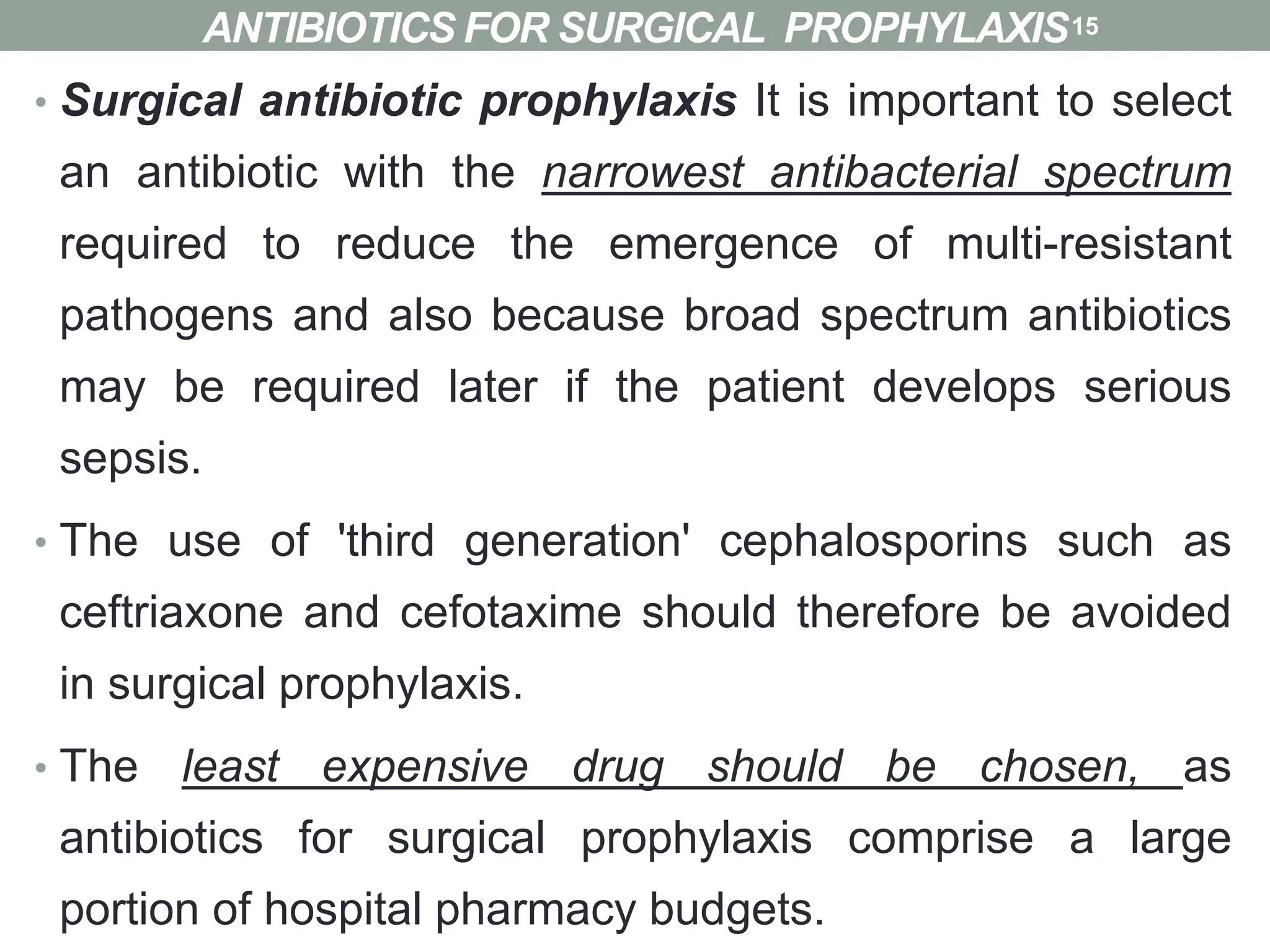 1-1 Guidelines for the rational use of antibiotics and surgical ...