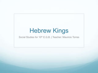 1 1 Hebrew Kings | PPTX