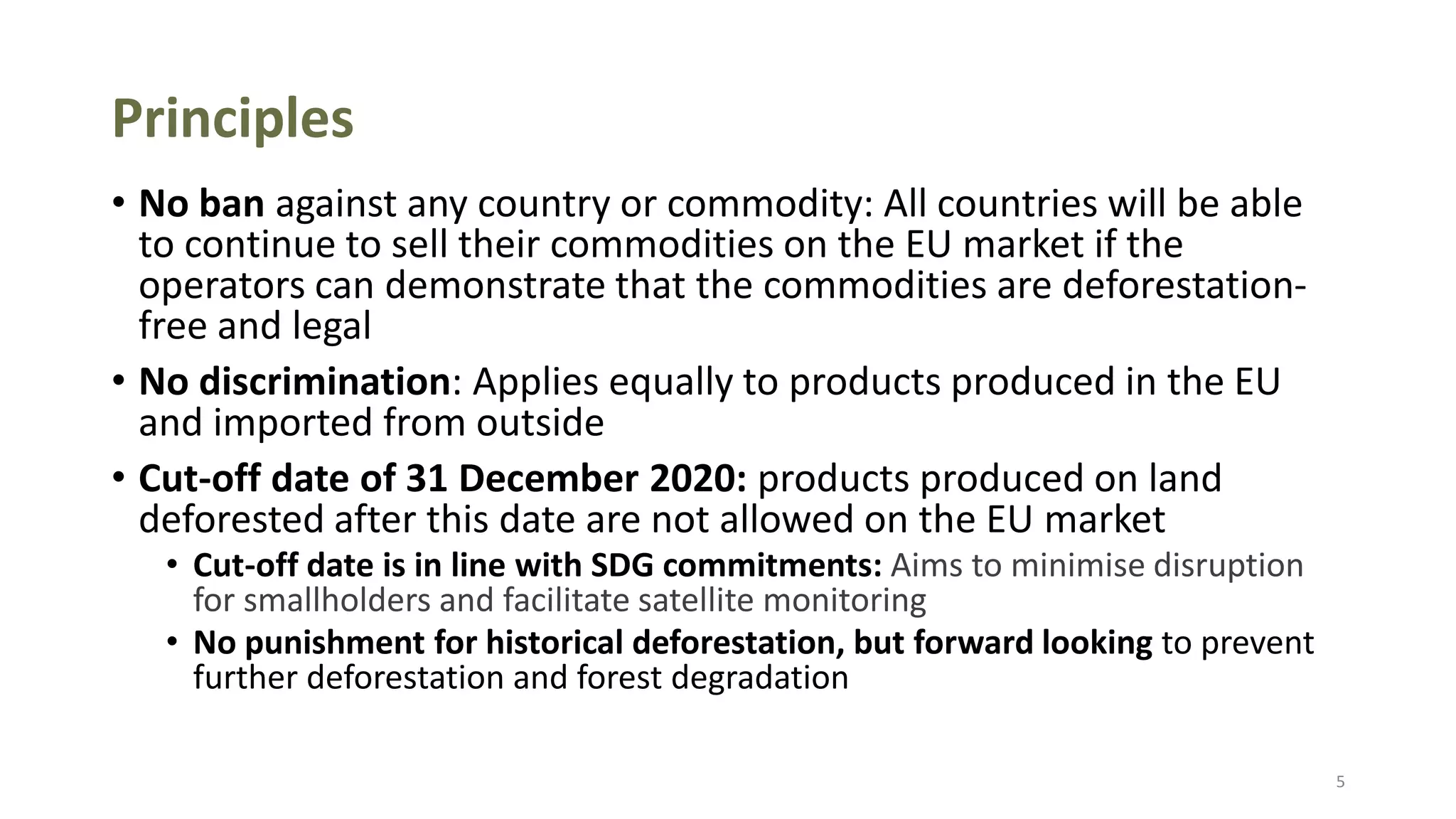 Regulation on deforestation- and forest degradation free supply chains ...