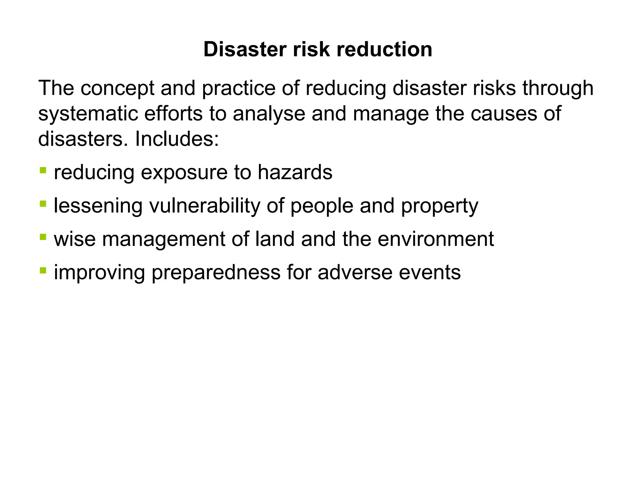 Key concepts in disaster risk reduction | PPT