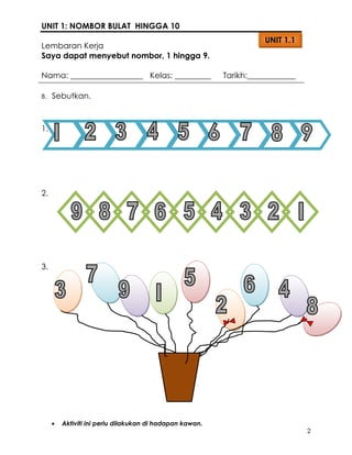 LATIHAN : Sebutkan Nombor Berikut | DOC