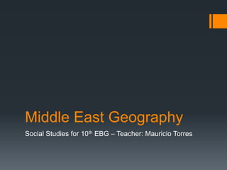 Middle East Geography | PPTX