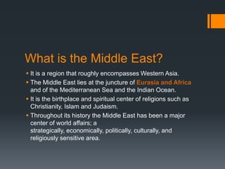 Middle East Geography | PPTX