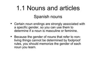 1.1 nouns and articles | PPT