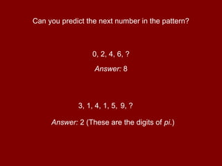 1 1 patterns and inductive reasoning lesson | PPT