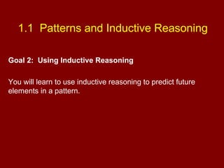 1 1 patterns and inductive reasoning lesson | PPT | Science