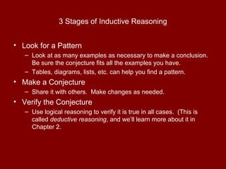 1 1 patterns and inductive reasoning lesson | PPT | Science