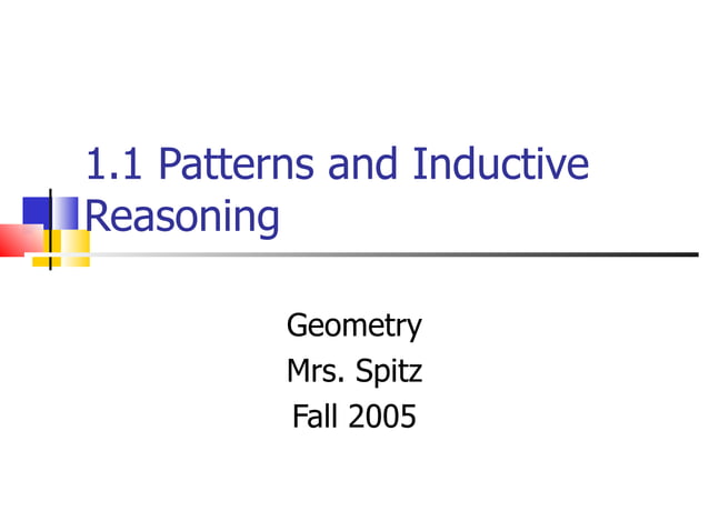 1.1 patterns & inductive reasoning | PPT