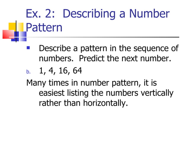 1.1 patterns & inductive reasoning | PPT