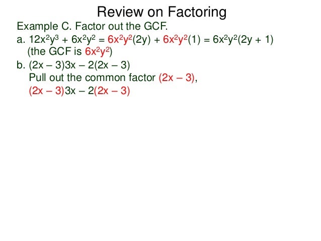 1 1 review on factoring
