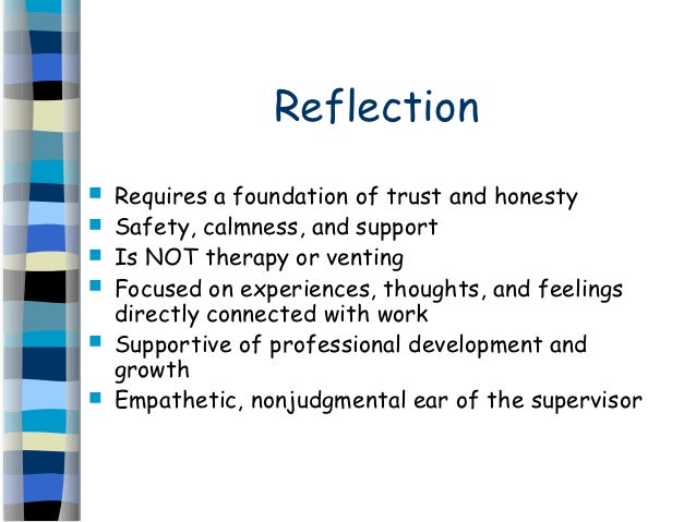 Reflective and Supportive Supervision