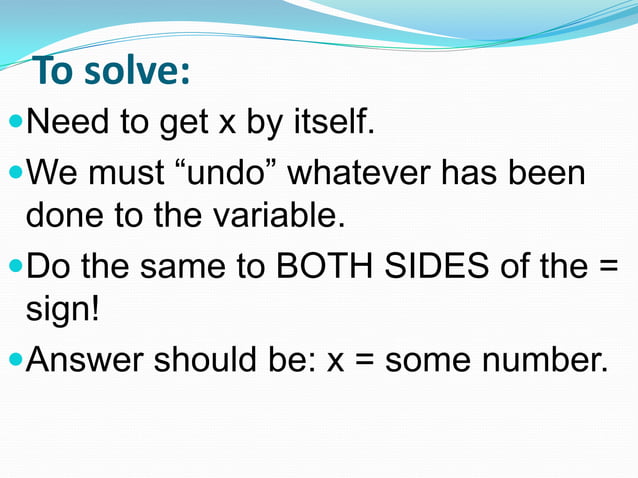 1 1 solving simple equations | PPTX