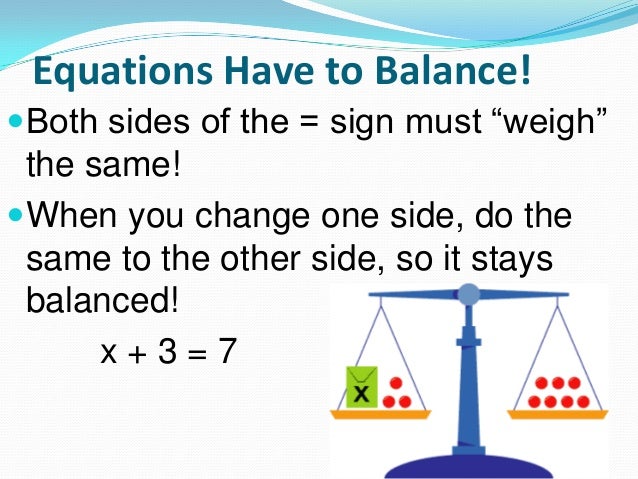 1 1 Solving Simple Equations
