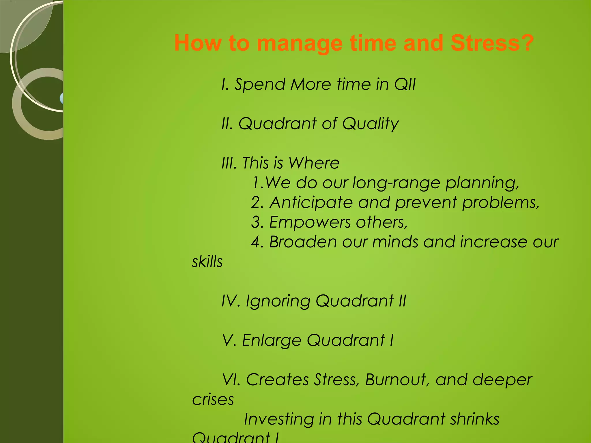 Time and Stress Management | PPT