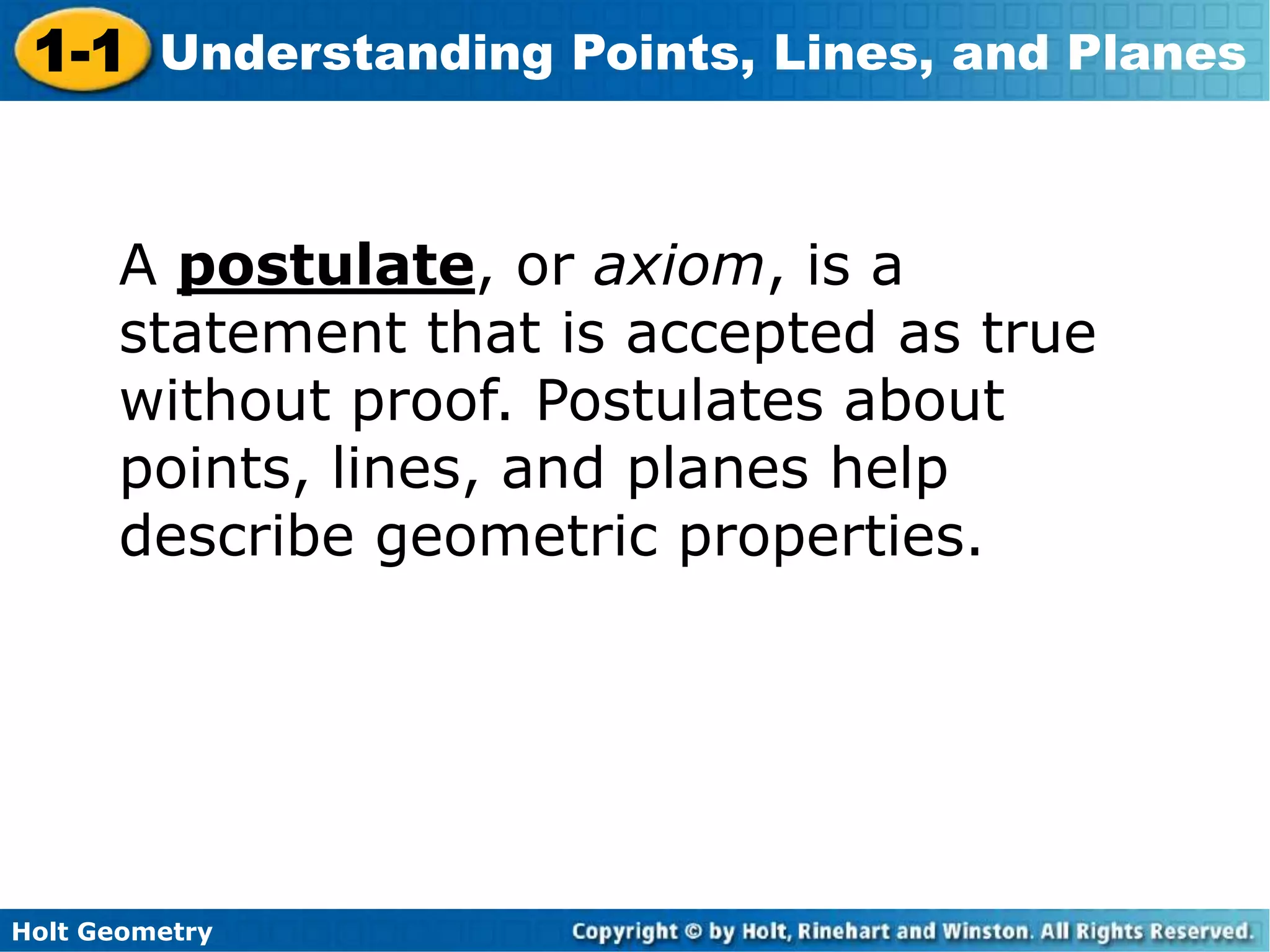 1 1 understanding points, lines, & planes | PPSX