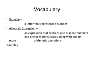 1 1 variables and expressions | PPT
