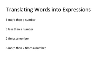 1 1 variables and expressions | PPT